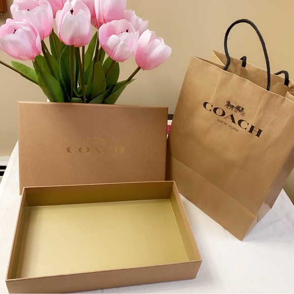 Coach | Accessories | Coach Gift Box Shopping Bag Set | Poshmark